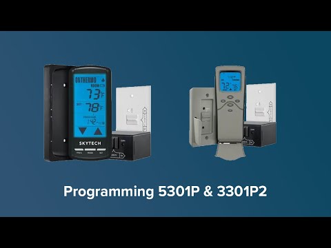 5301P Programmable Thermostat Fireplace Remote Control with Touchscree ...